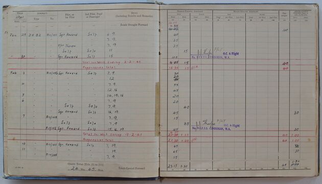 W.M. Wilson's RAAF log book - ArchivesWiki