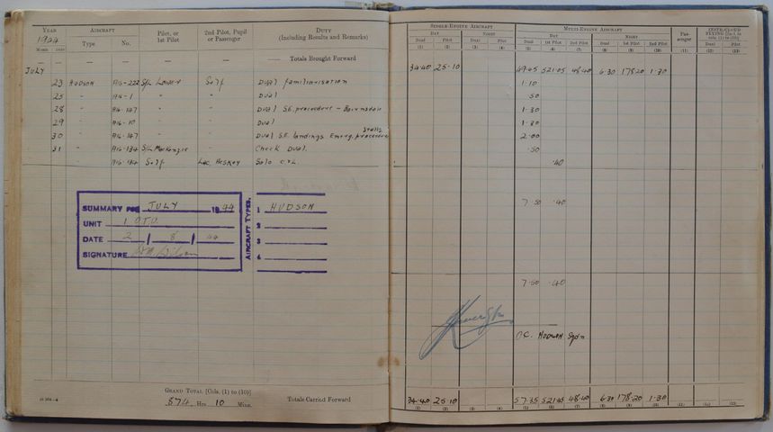 W.M. Wilson's RAAF log book - ArchivesWiki
