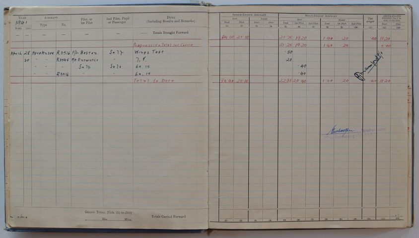 W.M. Wilson's RAAF log book - ArchivesWiki