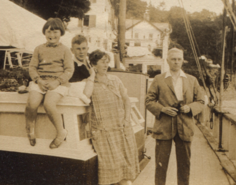 Hancox family on a boat in 1927 - ArchivesWiki